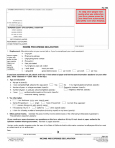FL-150 - Income and Expense Declaration Law | Pinkham & Associates, APLC